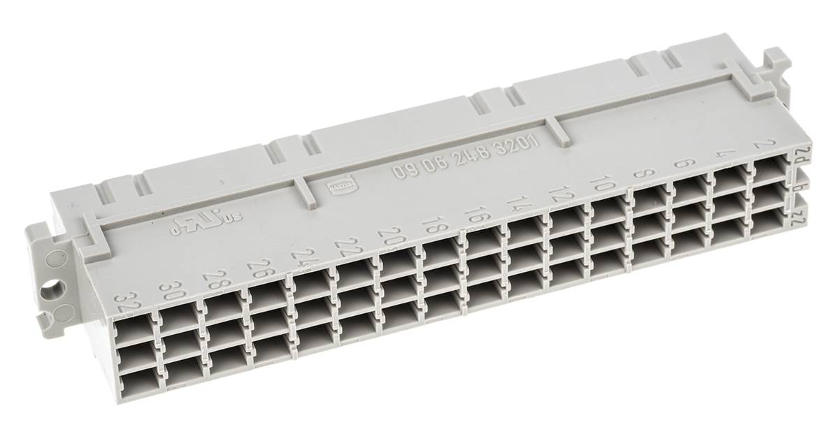 Harting 09 06 248 3201 Edge connector (sockets) Total number of pins 48 ...