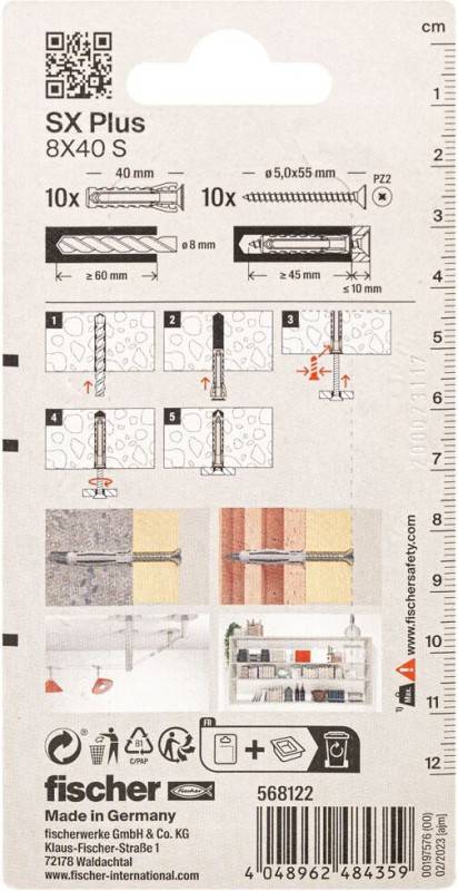 Buy Fischer SX Plus Spring toggle 40 mm 8 mm 568122 10 pc(s) | Conrad ...