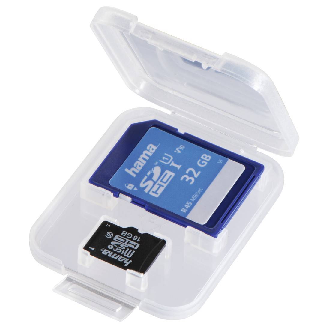 Buy Hama 00095947 Memory card sleeve microSD card, SD card Transparent ...