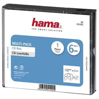 Buy Hama CD box 00051292 6 CDs/DVDs/Blu-rays Black Polystyrene 1 pc(s ...