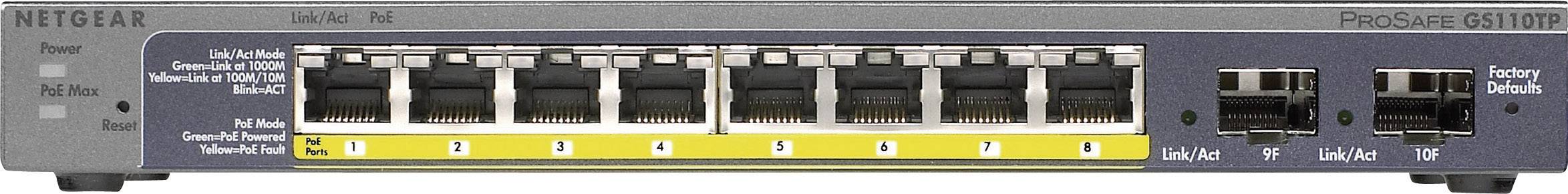 NETGEAR GS110TP Network switch 10 ports 1 GBit/s PoE | Conrad.com