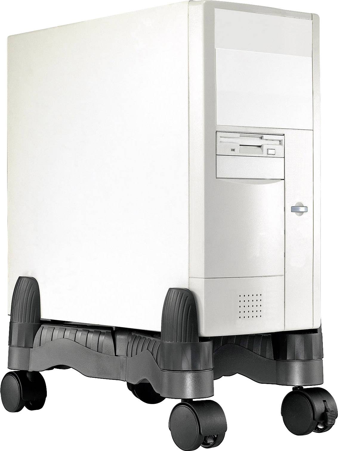 Mobile Computer Tower Stand Black from Conrad.com