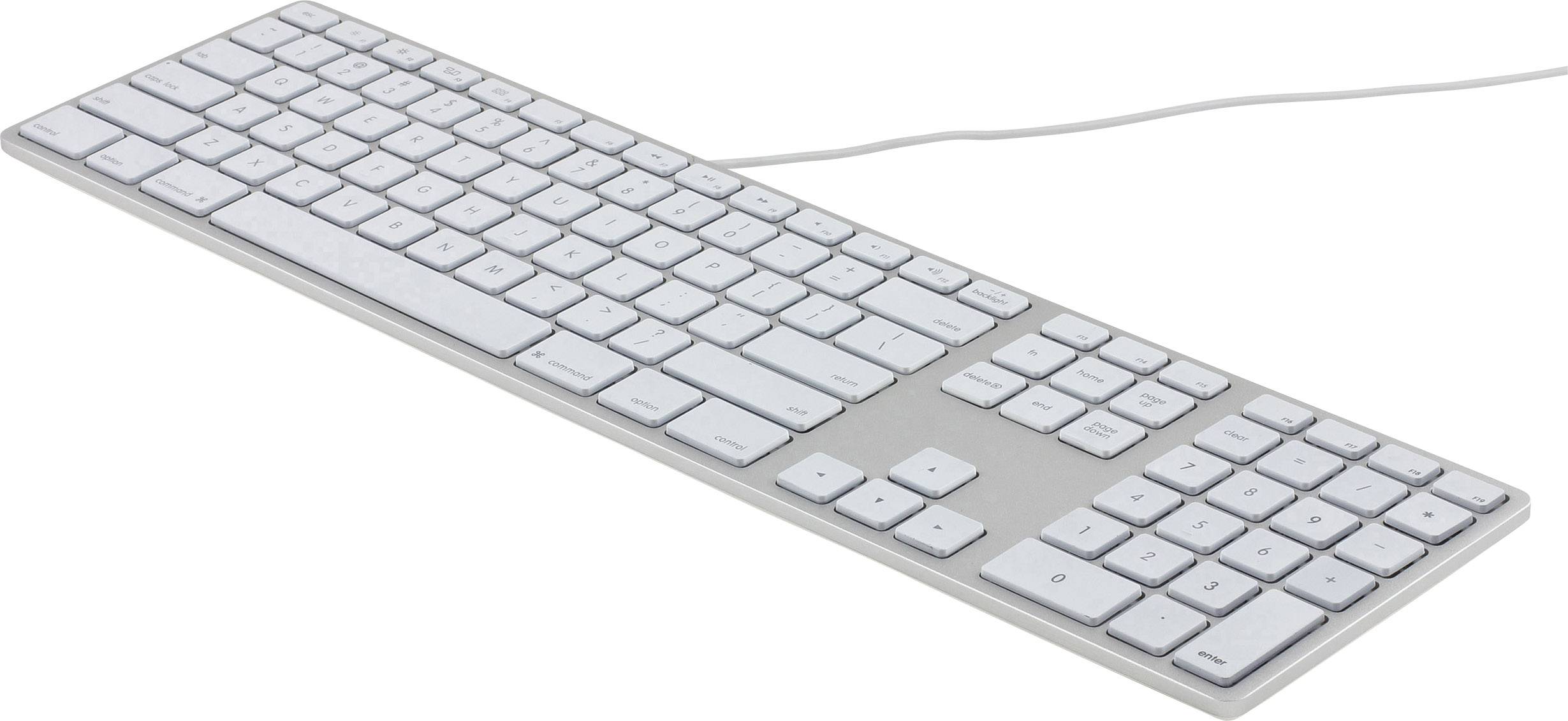 Matias Fk318ls De Usb Clavier Allemand Qwertz Mac Argent Blanc