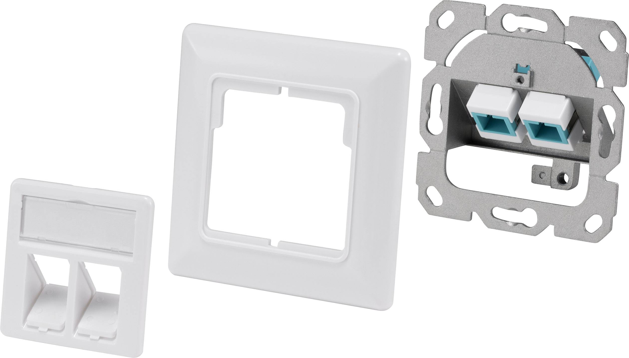 Prise réseau encastré Renkforce LDU-SC RF-3909368 SC 2 ports blanc pur ...