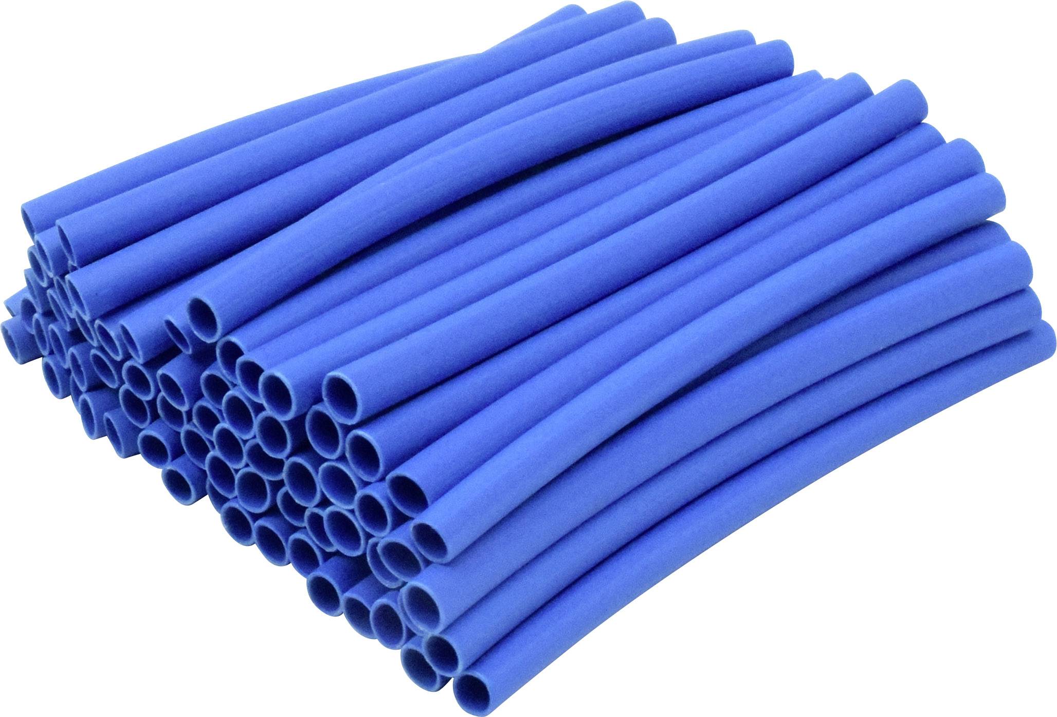 TRU COMPONENTS T1807CA007B Gaine thermorétractable avec colle bleu 2.40 ...