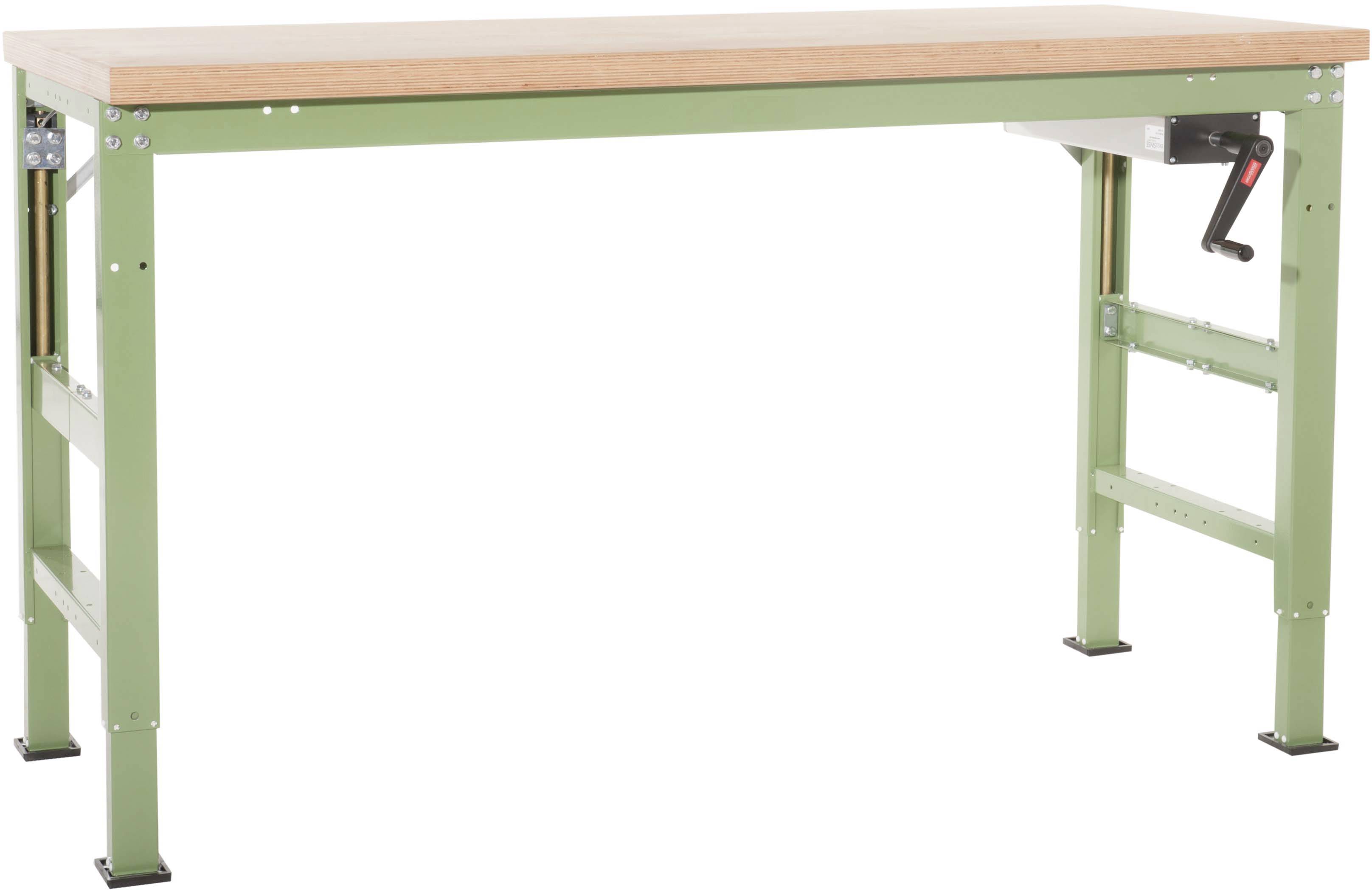 Manuflex WP8035.0001 Établi de base PROFI Ergo K avec plaque multiplexe, L x P x H = 2000 x 700 ...