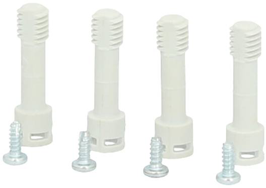 Fibox Grey screw set, High cover (25-100 mm) High base (50-125 mm) Set ...