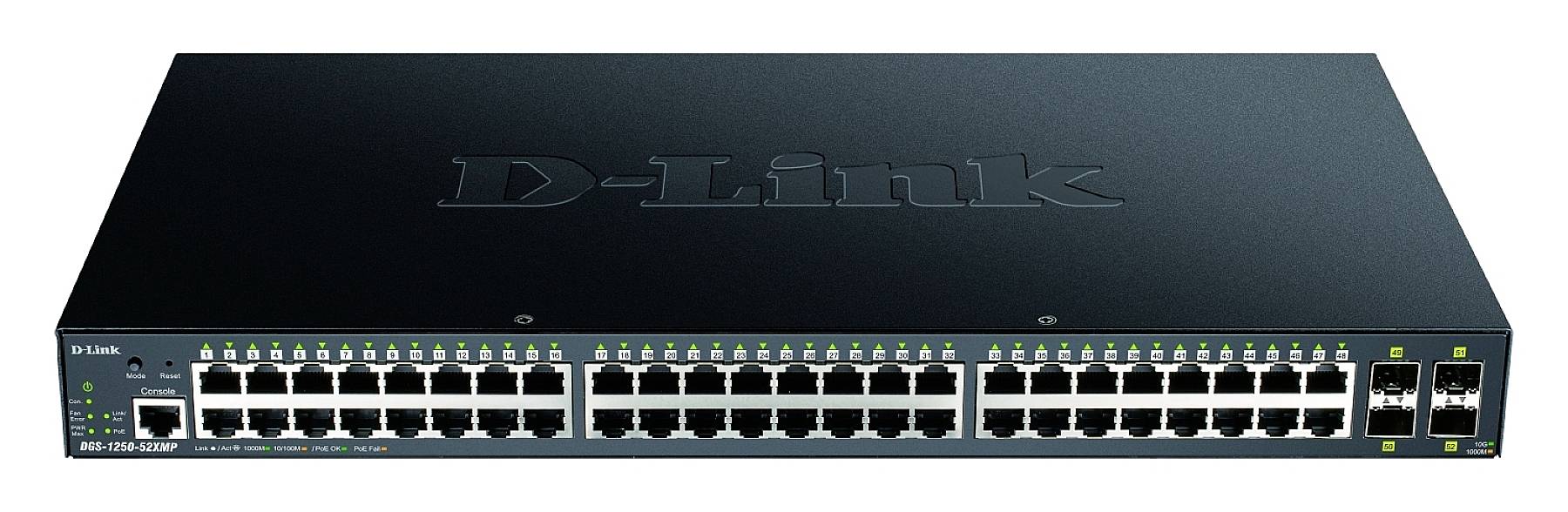 Switch réseau RJ45/SFP+ D-Link DGS-1250-52XMP/E 48+4 ports 176 Gbit/s ...