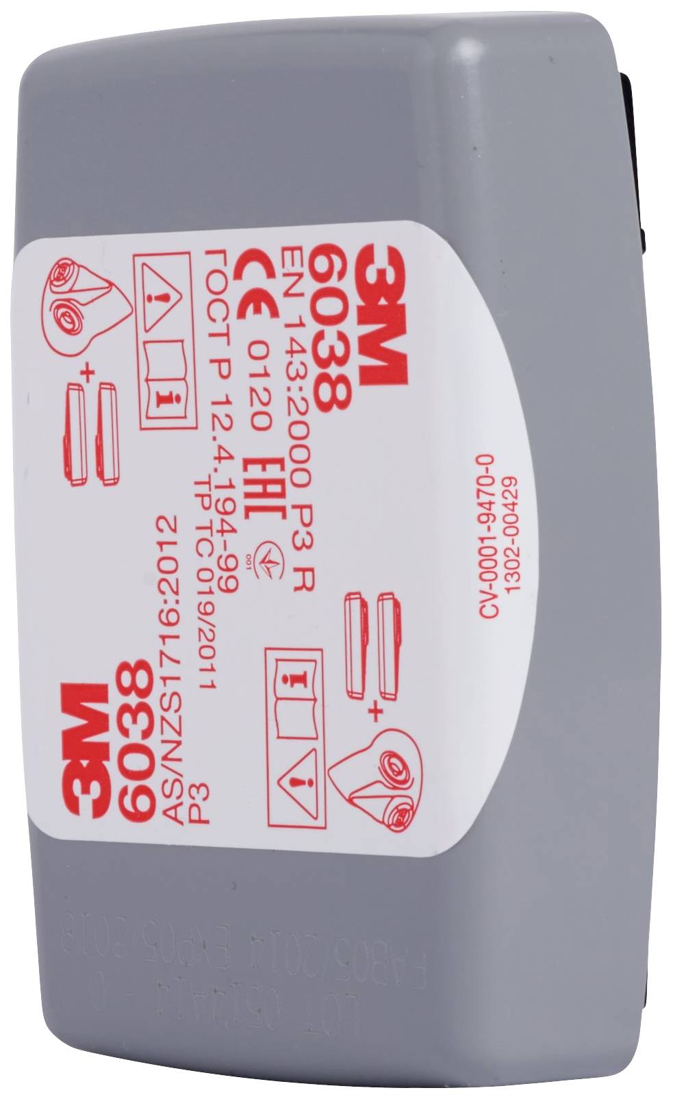 3M 6038 mit Aktivkohle, P3R Filtre à particules 20 pc(s) EN 143 DIN 143 ...