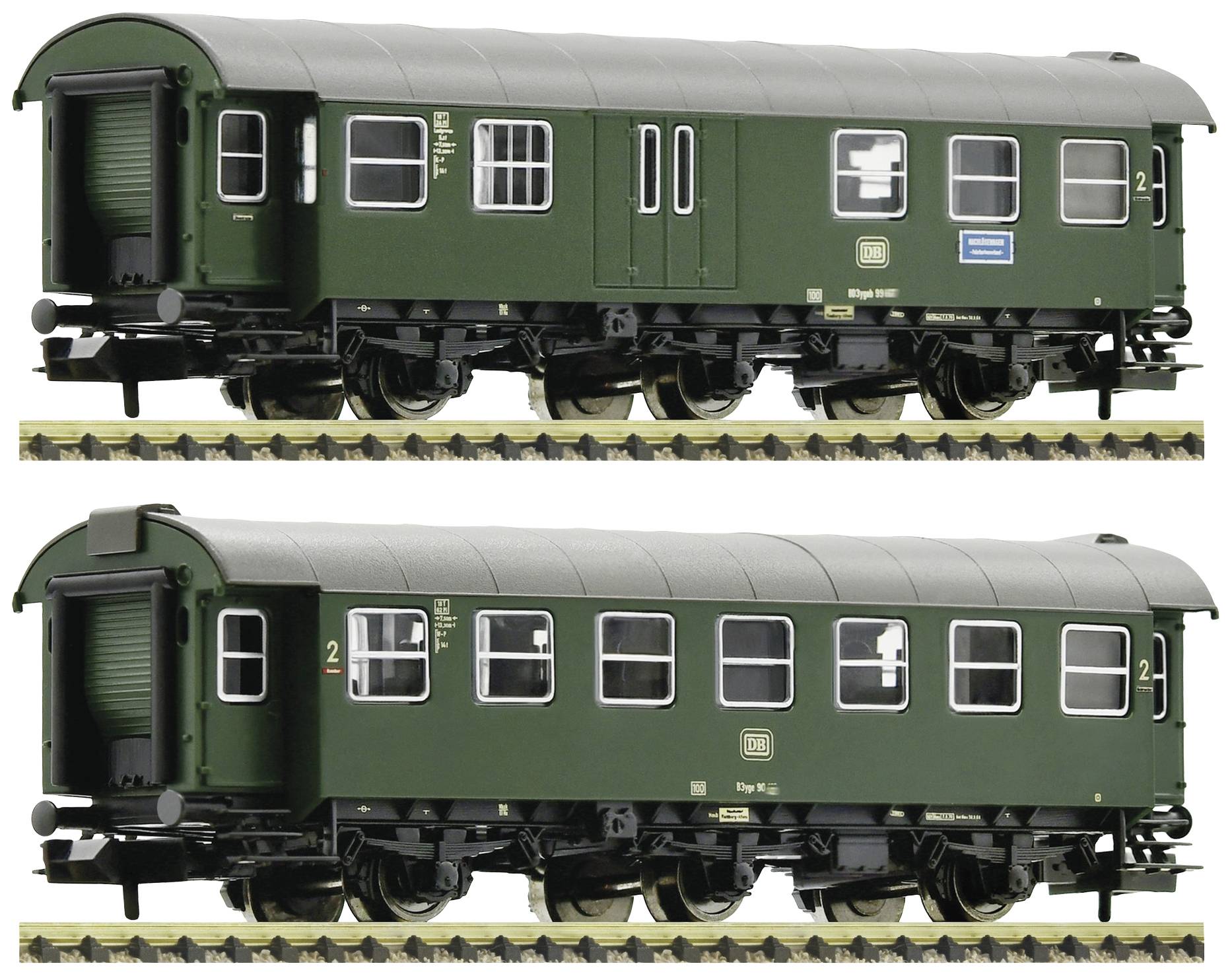 Fleischmann 809910 Lot de 2 wagons d'amélioration 2.classe de la DB ...