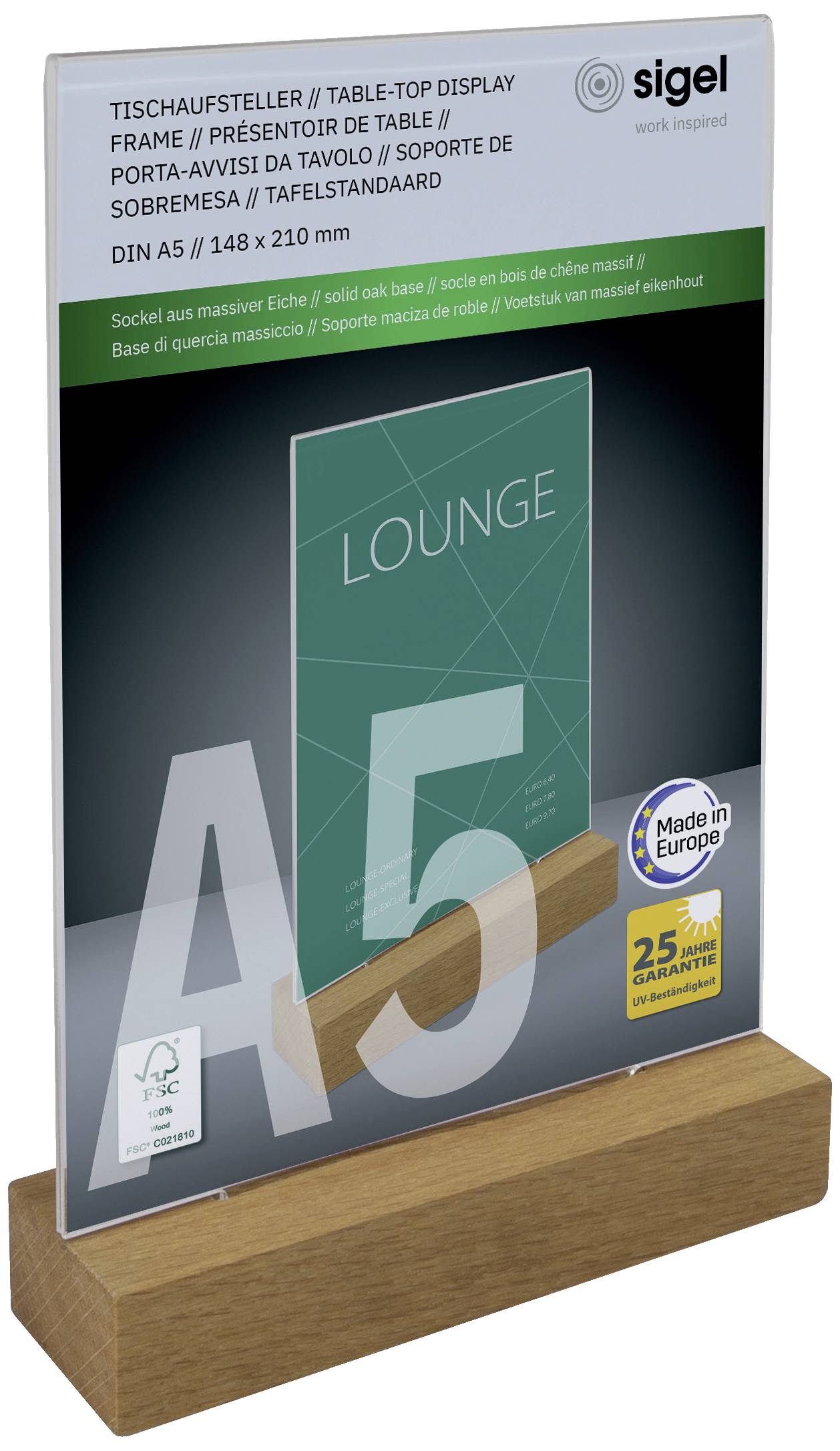 Sigel TA254 Présentoir de table Utilisation pour format de papier: DIN ...