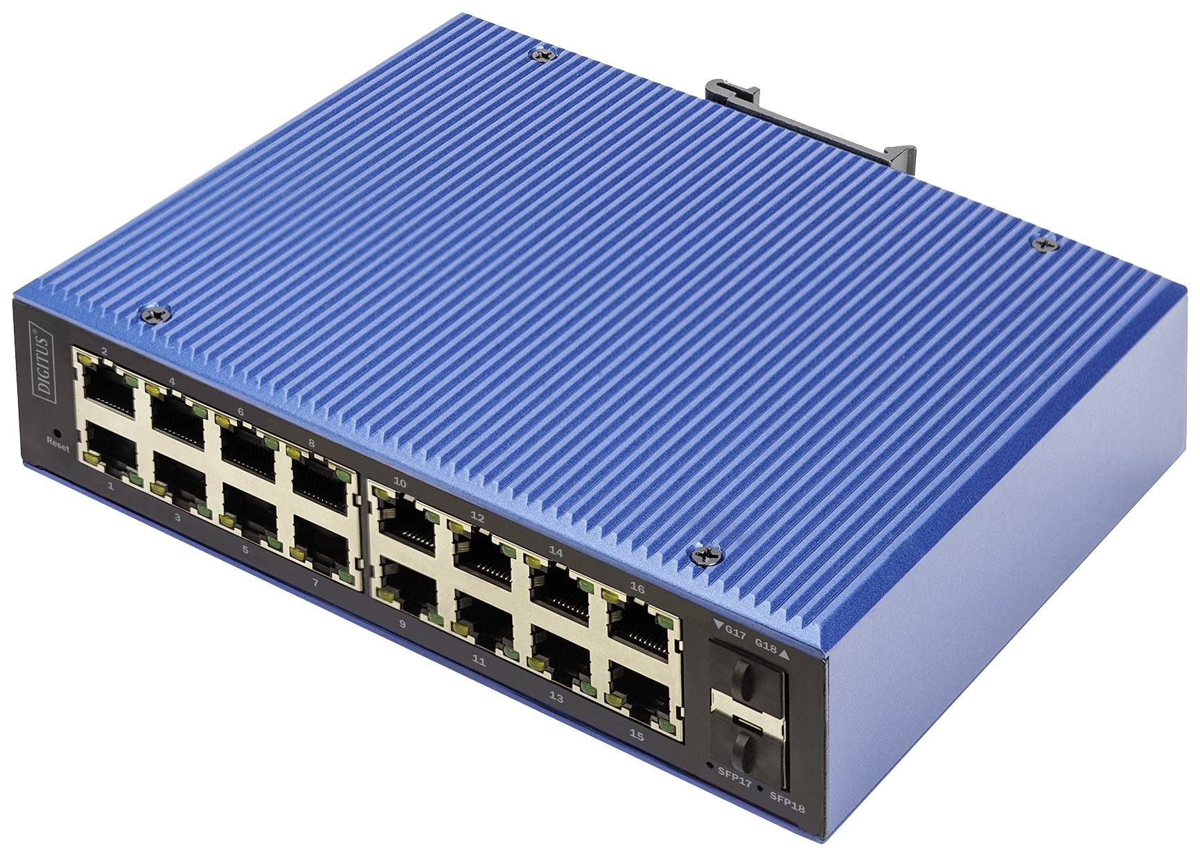 Commutateur Ethernet industriel Digitus DN-651158 16+2 ports 10 / 100 ...