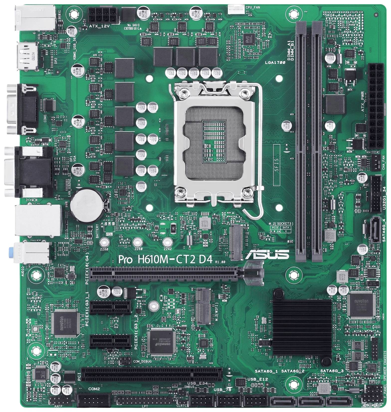 Asus PRO H610M-CT2 D4-CSM Carte mère Socket (PC) Intel® 1700 Facteur de ...
