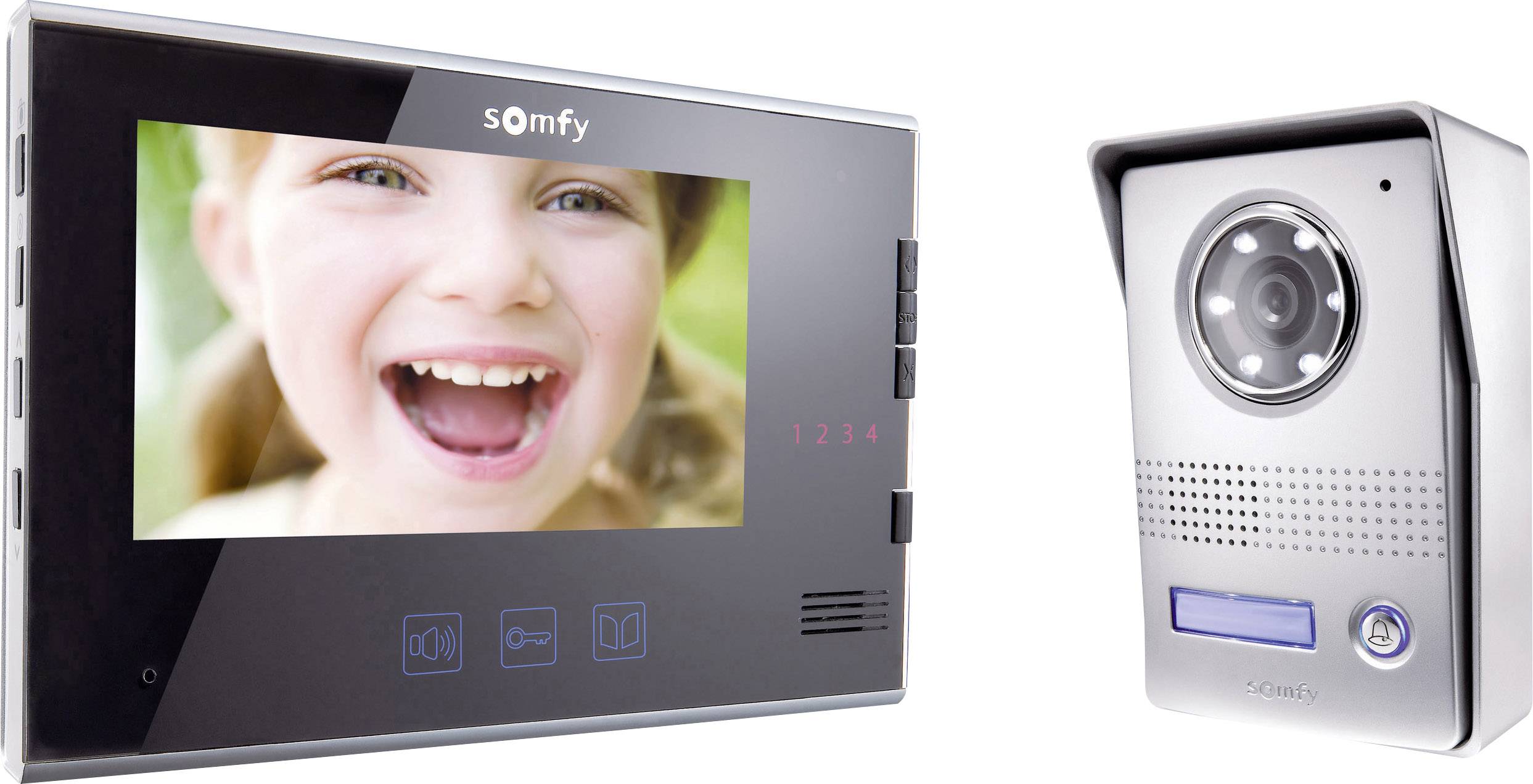 Interphone vidéo Somfy V400 Set complet noir, gris | Conrad.fr