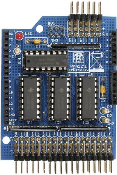 Shield Dextension Avec Entrées Analogiques Velleman Ka12 Convient Pour Cartes Arduino