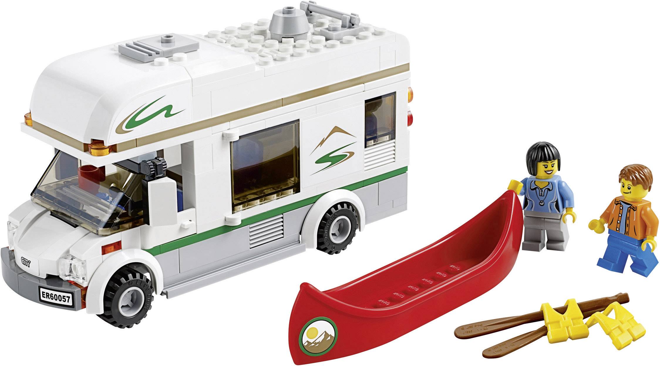 LEGO CITY le camping-car et son canoë 60057 | Conrad.fr