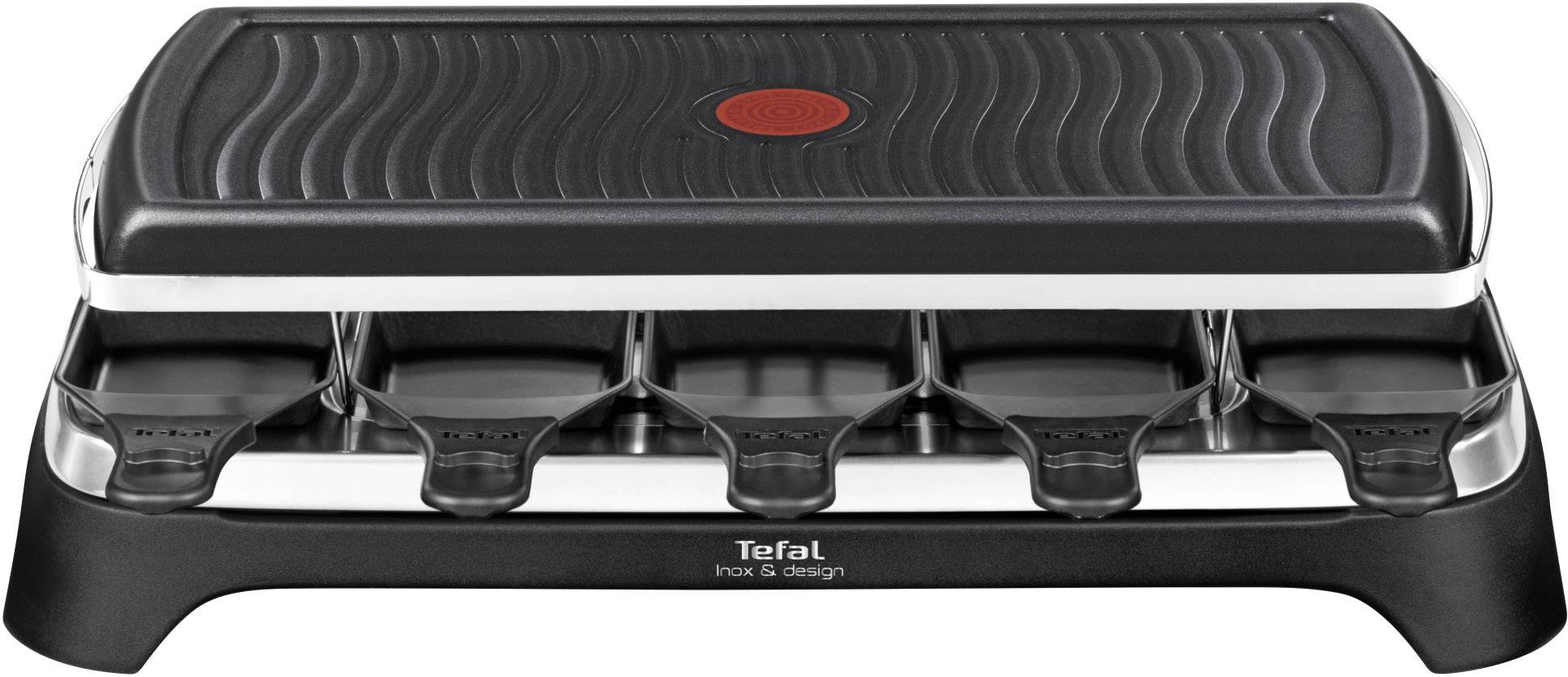 Appareil à raclette Tefal RE4588 noir, acier inoxydable (brillant ...