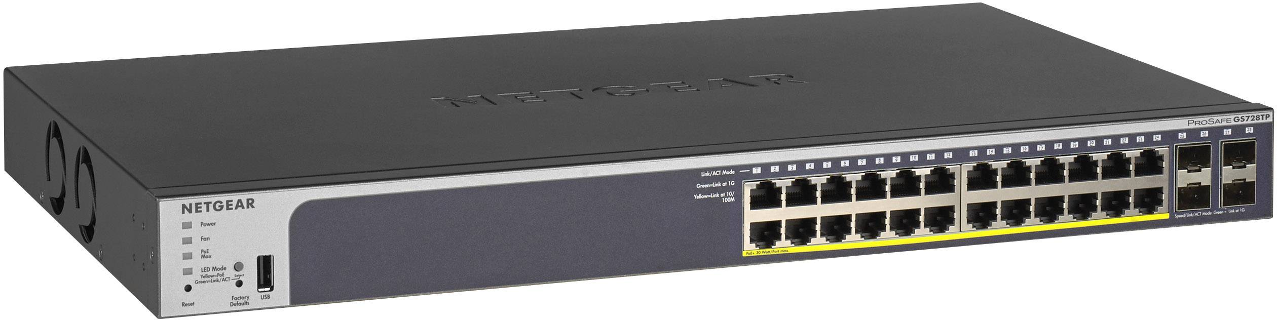 Switch réseau NETGEAR GS728TPv2 GS728TPv2-200EUS 28 ports fonction PoE ...