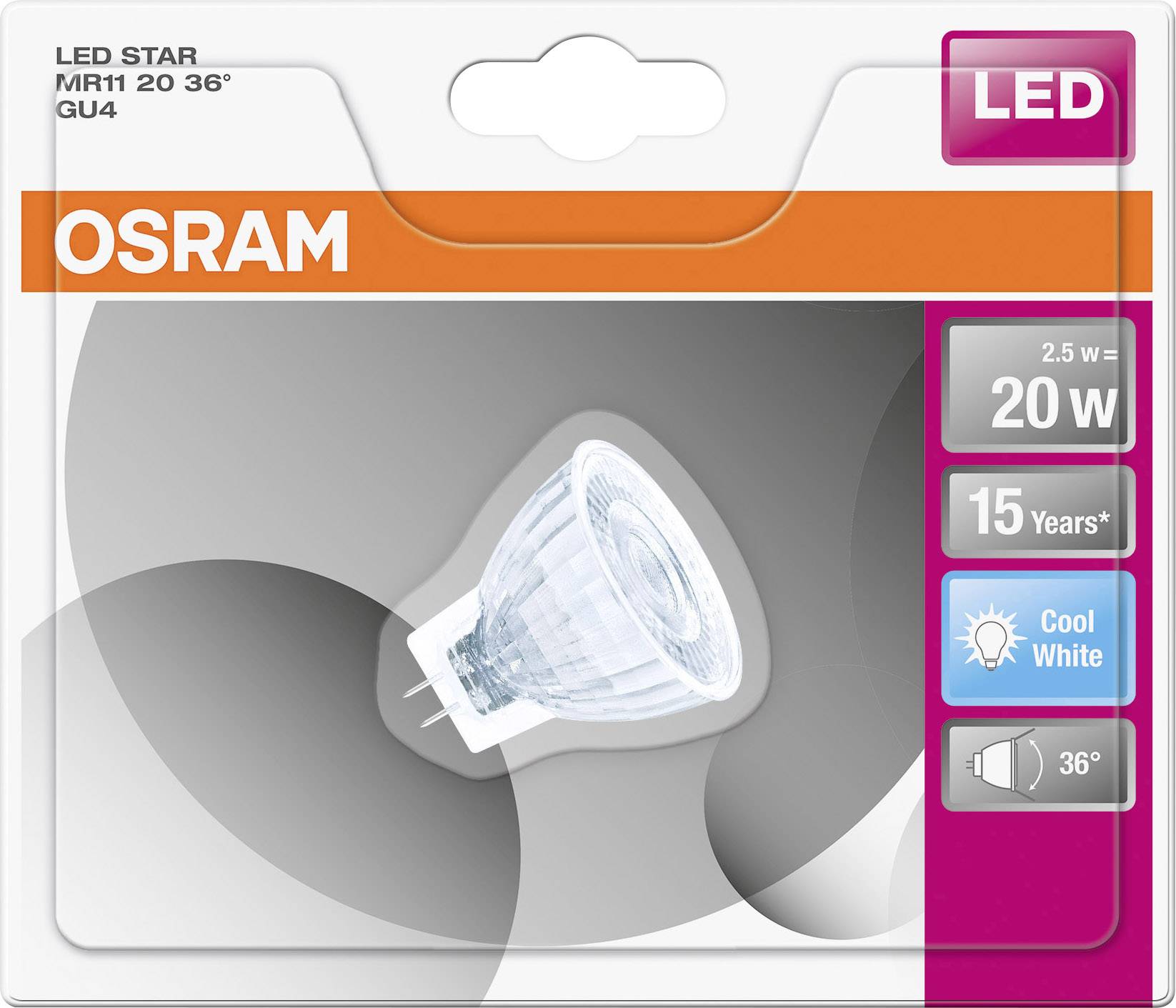 Ampoule LED GU4 OSRAM 4058075105133 2.5 W = 20 W blanc neutre (Ø x L ... Ampoule LED GU4 OSRAM 4058075105133 2.5 W = 20 W blanc neutre (Ø x L ...