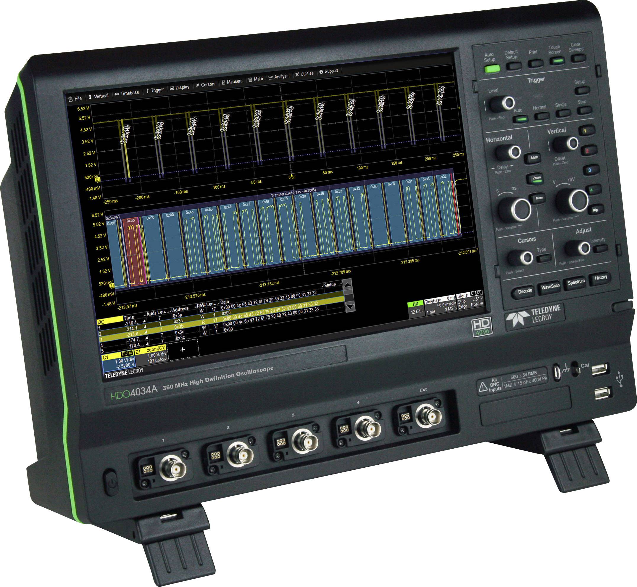 Oscilloscope numérique Teledyne LeCroy HDO4034A 350 MHz 10 Géch/s 12.5 ...
