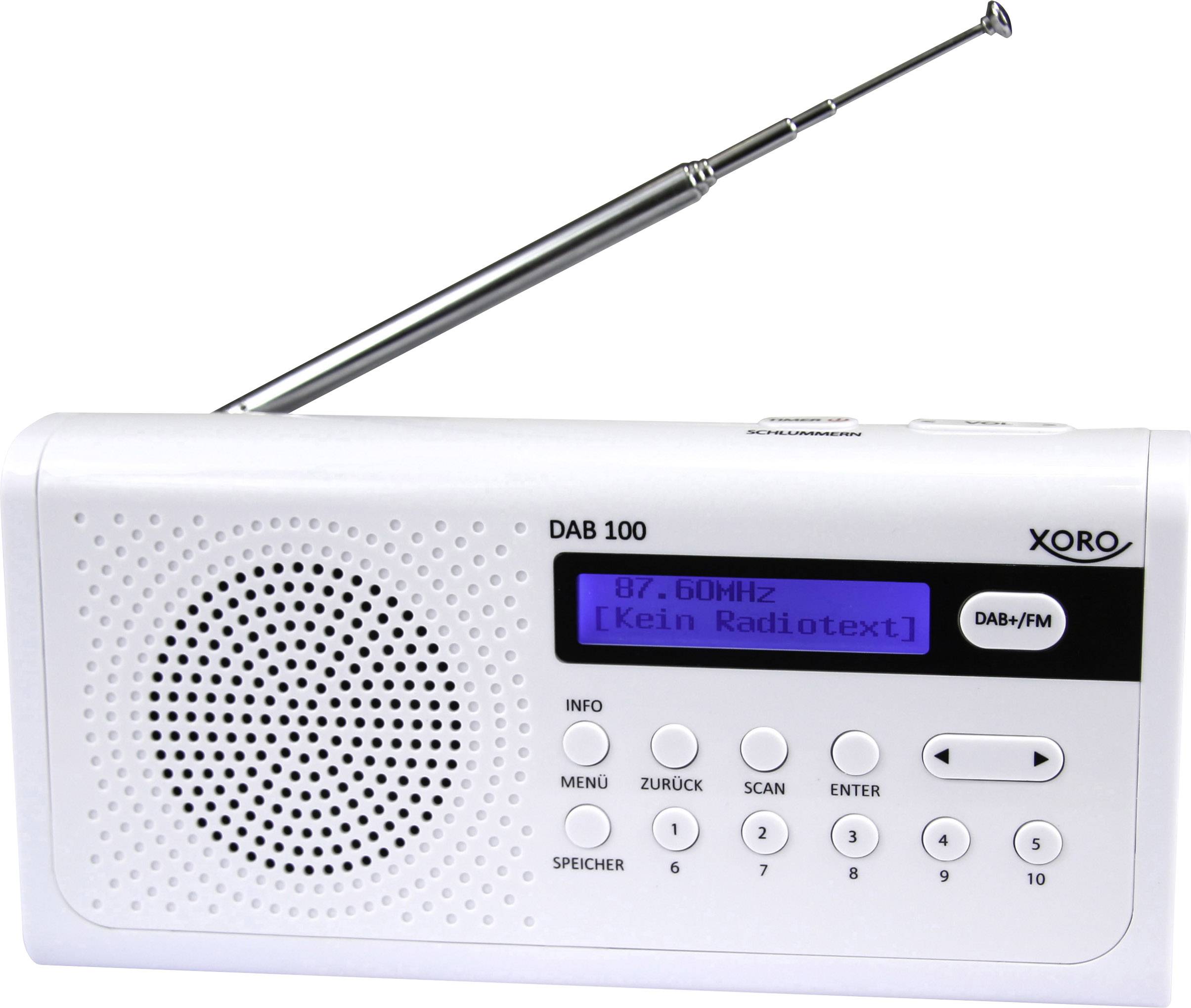 Xoro DAB 100 Radio portative DAB+, FM blanc - Conrad Electronic France
