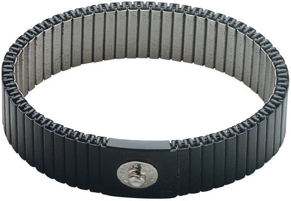 Bracelet antistatique (ESD) gris BJZ C-189 146 4,0 ELL Bouton-pression ...