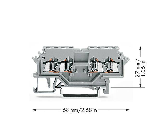 Borne de passage WAGO 279-626 4 mm ressort de traction Affectation: L ...