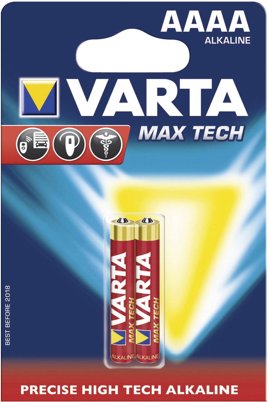 2 piles AAAA (LR61) alcalines Varta Max Tech 1.5 V | Conrad.fr