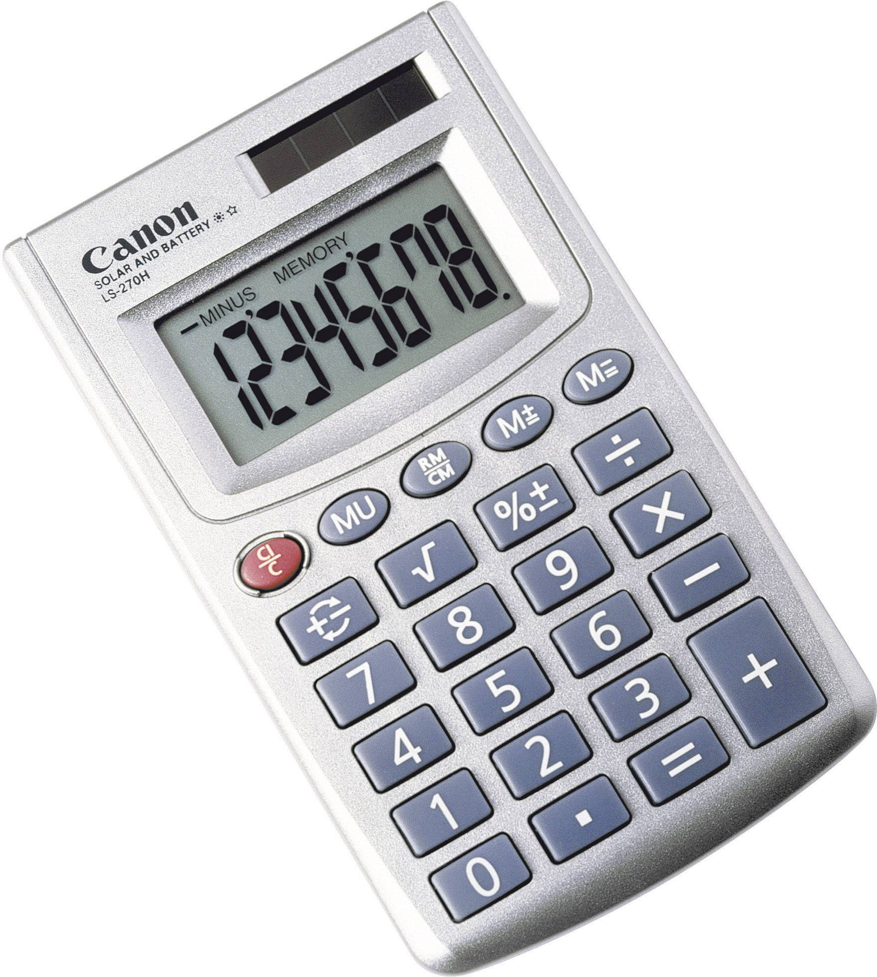 Canon LS-270 H Calculatrice de poche argent Ecran: 8 solaire, à pile(s ...