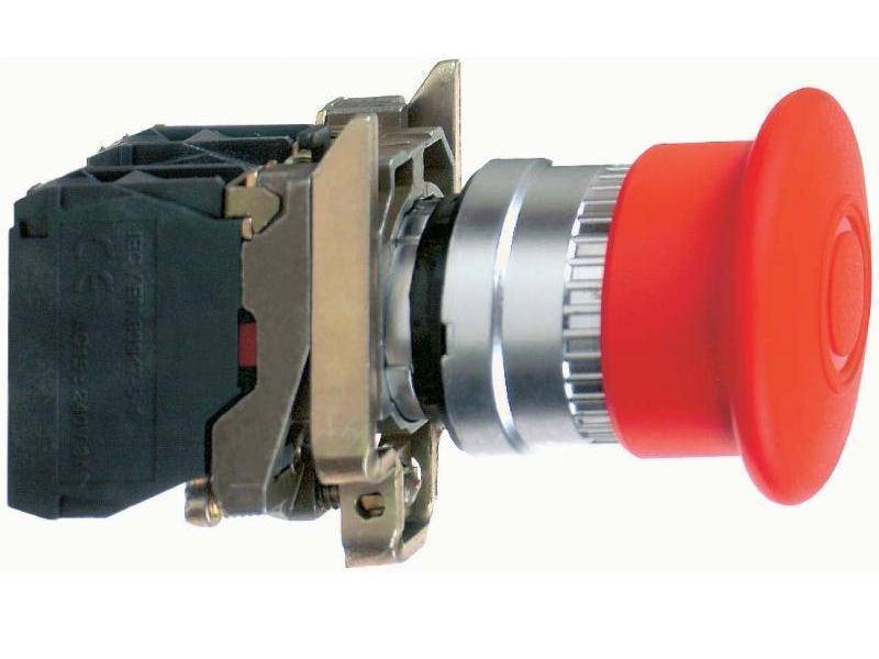 Schneider Electric XB4BT845 Bouton champignon collerette métal, avec ...