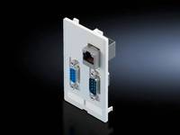 Volet d'interface RJ45, SUB-D 9 Rittal 2482.550 Fonte gris graphite ...