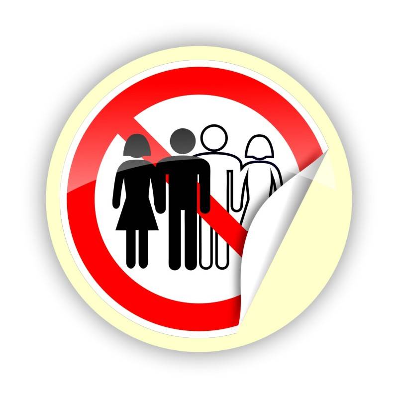 Panneau d'interdiction Rassemblements interdits ! (Ø) 200 mm 1 pc(s ...