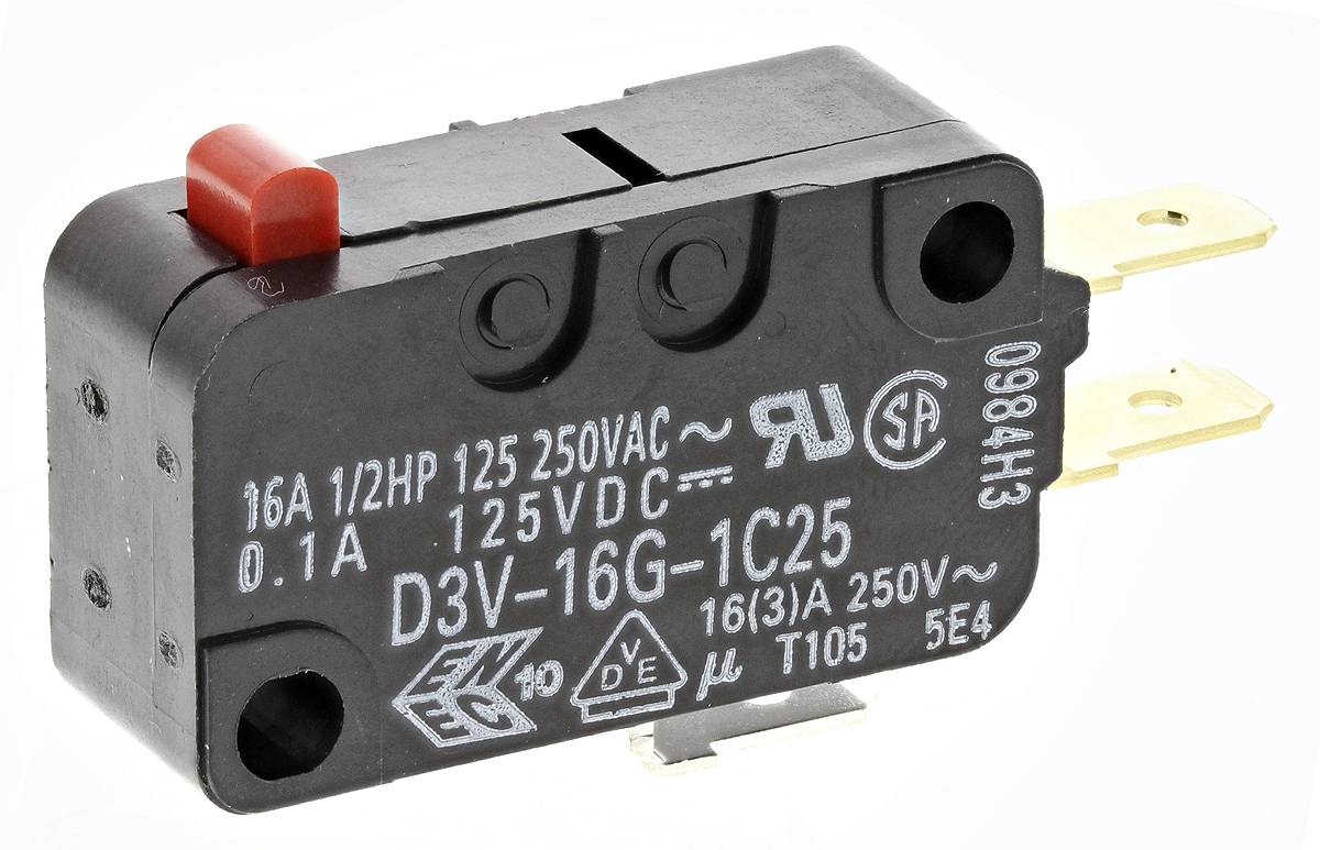 Omron D3V-16G-1C25 Microrupteur 250 V/AC 16 A 1 x On/(On) 1 pc(s) Bag - Conrad Electronic France