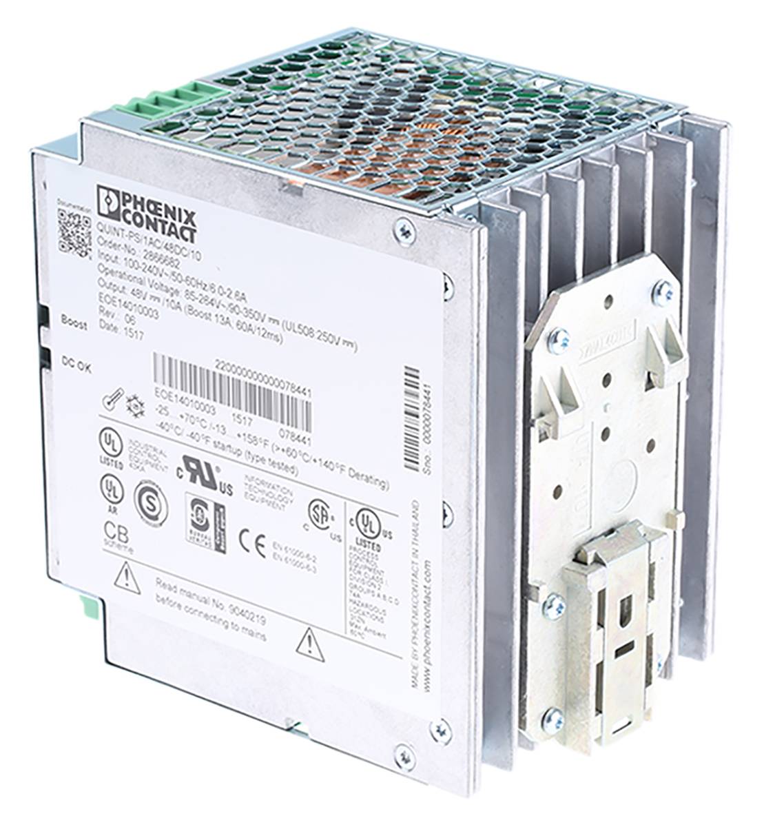 Alimentation rail DIN Phoenix Contact QUINT-PS/1AC/48DC/10 56 V/DC 10 A ...