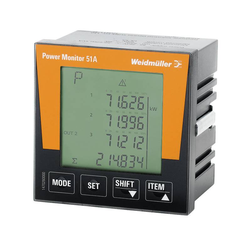 Weidmüller POWER MONITOR 51A Appareil de mesure numérique à encastrer ...