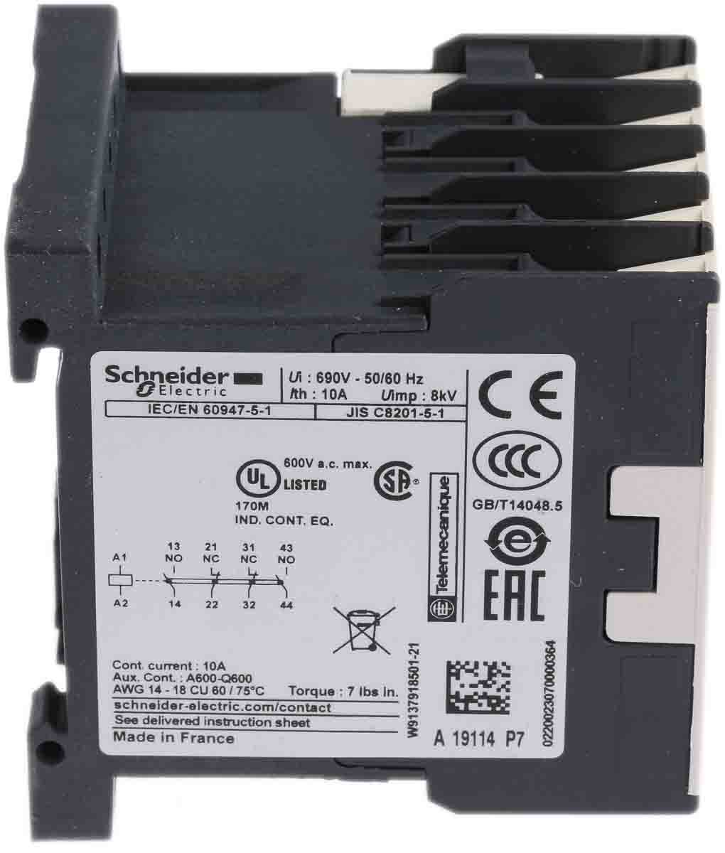 Contacteur auxiliaire Schneider Electric CA2KN22P7 2 NF (R), 2 NO (T ...