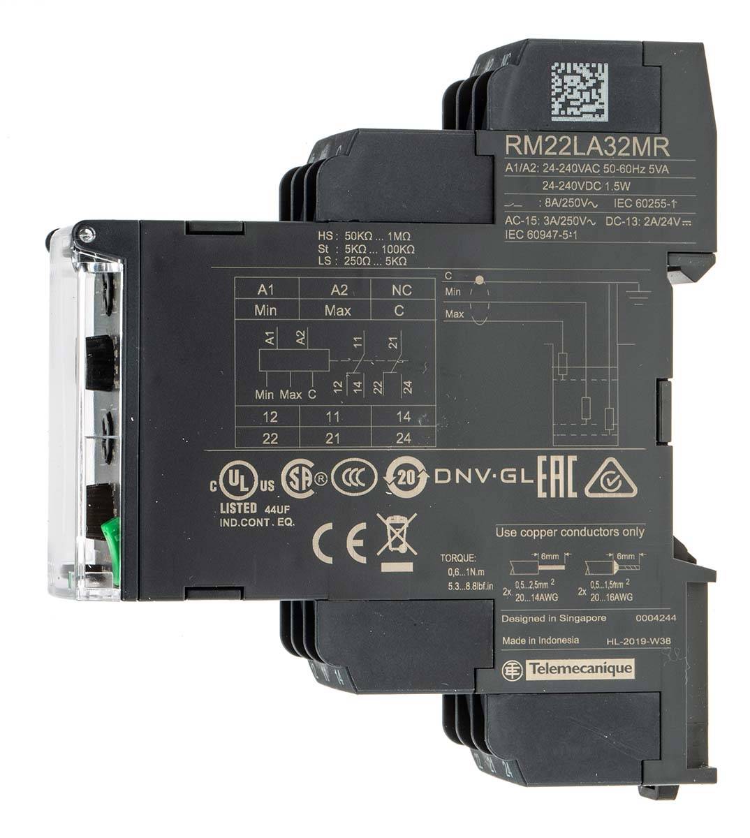 Relais de surveillance Schneider Electric RM22LA32MR 2 inverseurs (RT ...