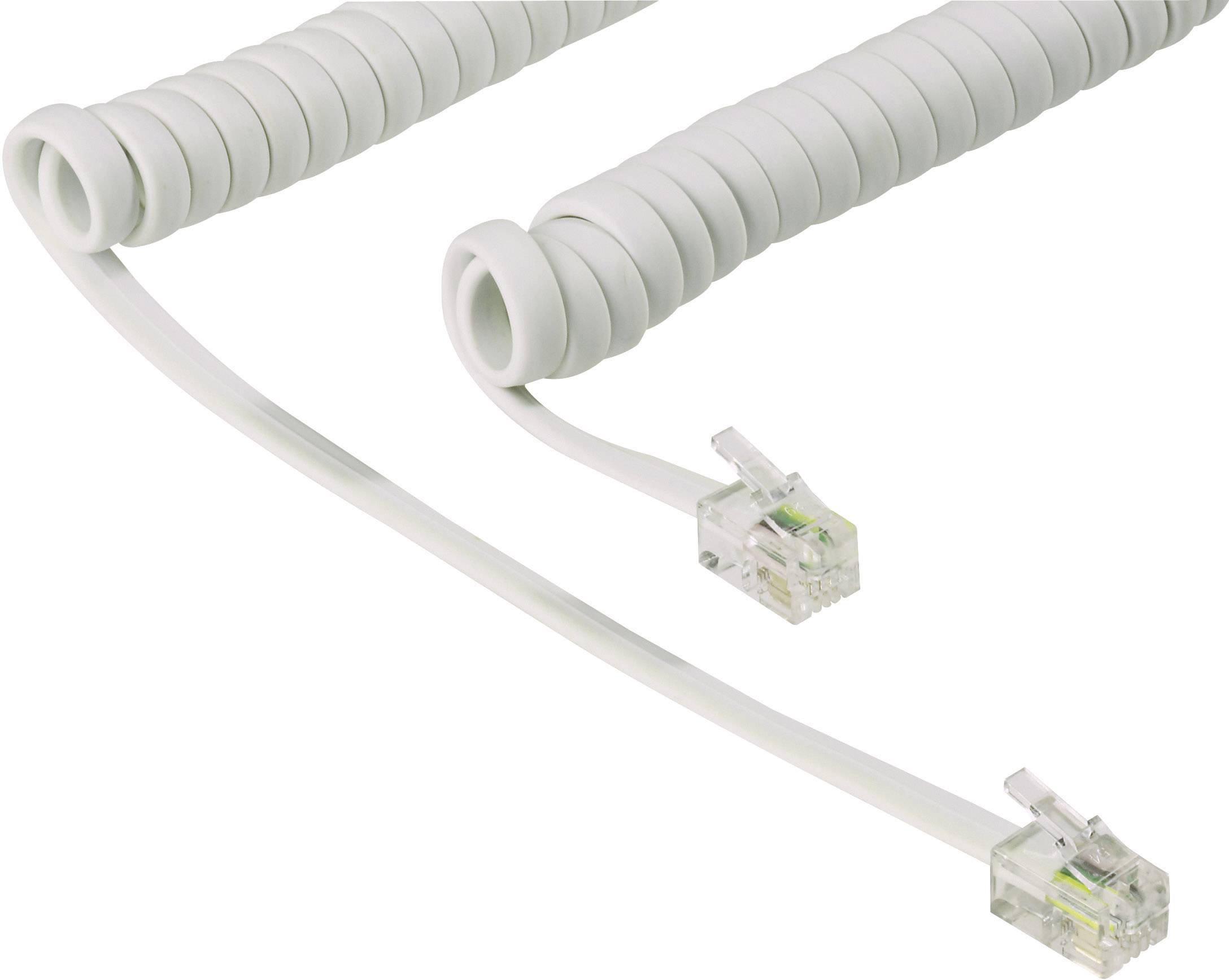 câble spiralé RJ10 mâle 4P4C RJ10 mâle 4P4C 2.00 m - Conrad Electronic ...