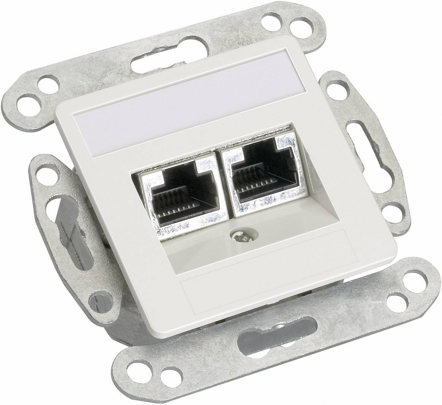 Prise réseau encastré insert avec plaque centrale et châssis CAT 5e 2 ...