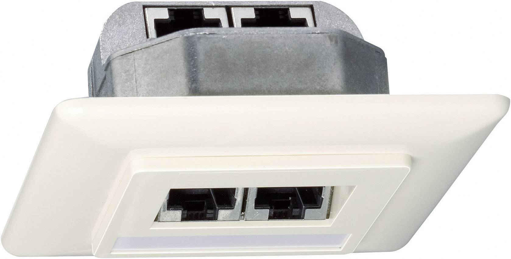 Prise réseau encastré insert avec plaque centrale et châssis CAT 5e 2 ...