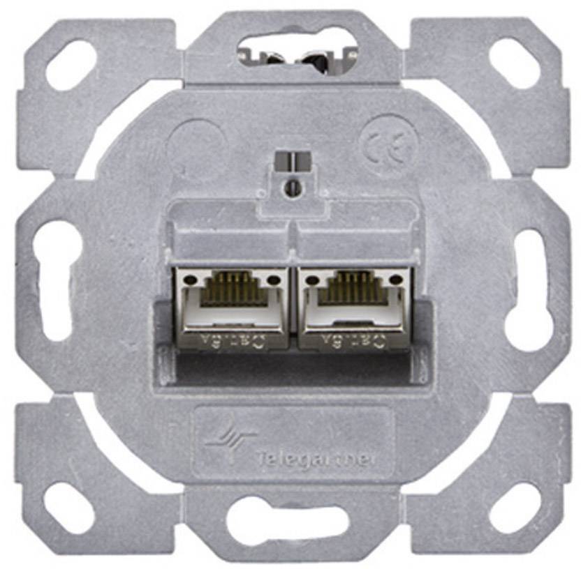 Prise réseau encastré insert CAT 6a 2 ports Telegärtner J00020A0511 ...