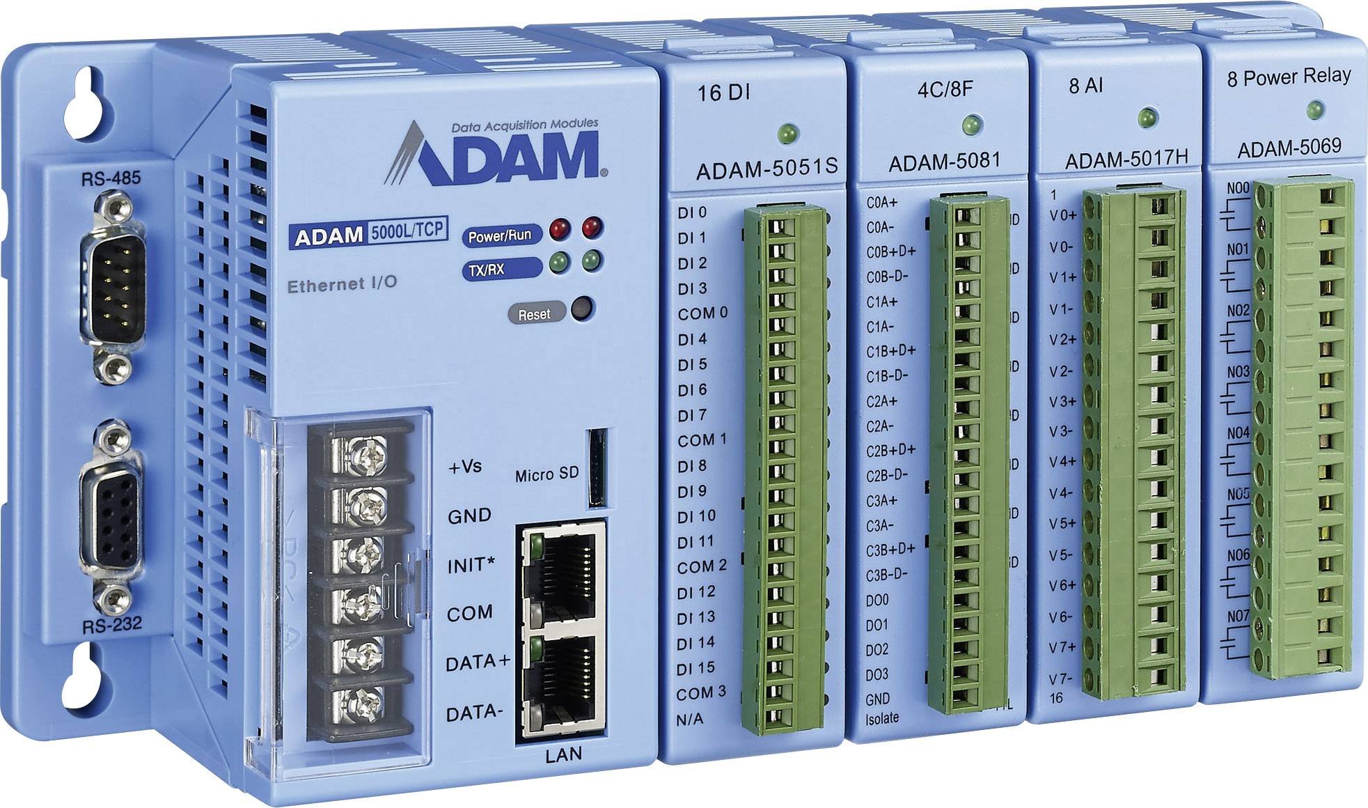 Advantech ADAM-5000L DA&C sustav za eternet Modbus, RTU 12 V/DC, 24 V ...