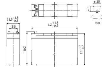 Panasonic High-Power UP-VW1220P1 olovni akumulator 12 V 4 Ah olovno ...