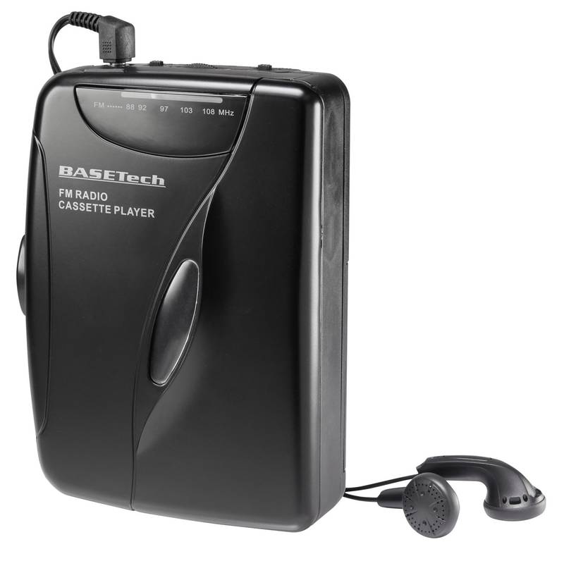 Walkman, hordozható kazetta lejátszó, fekete, Basetech KW-118C ár ...