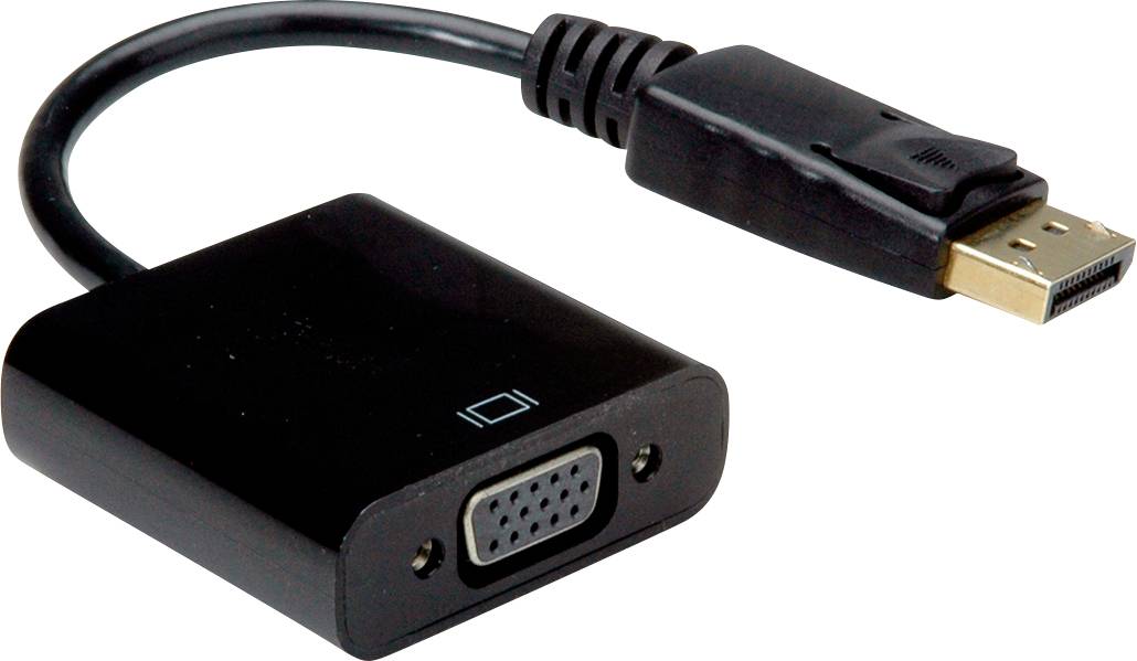 Value Kijelző csatlakozó / VGA Átalakító kábel #####DisplayPort Stecker ...