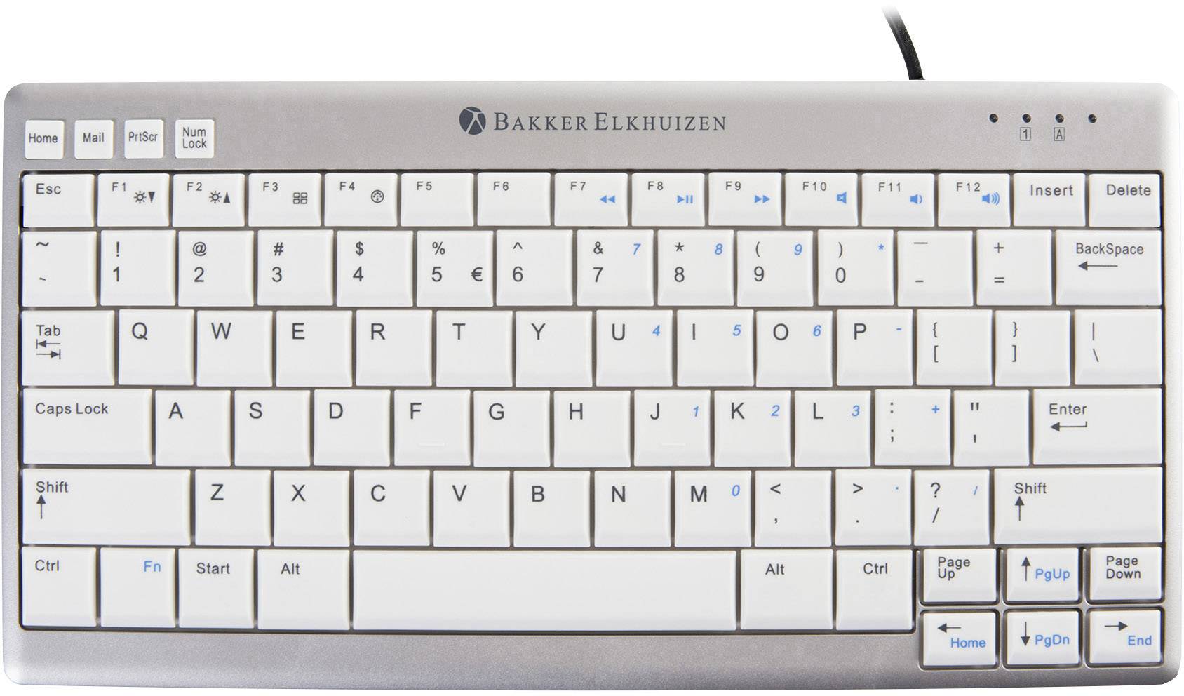 BakkerElkhuizen UltraBoard 950 USB Tastiera Inglese US, QWERTY Argento ...