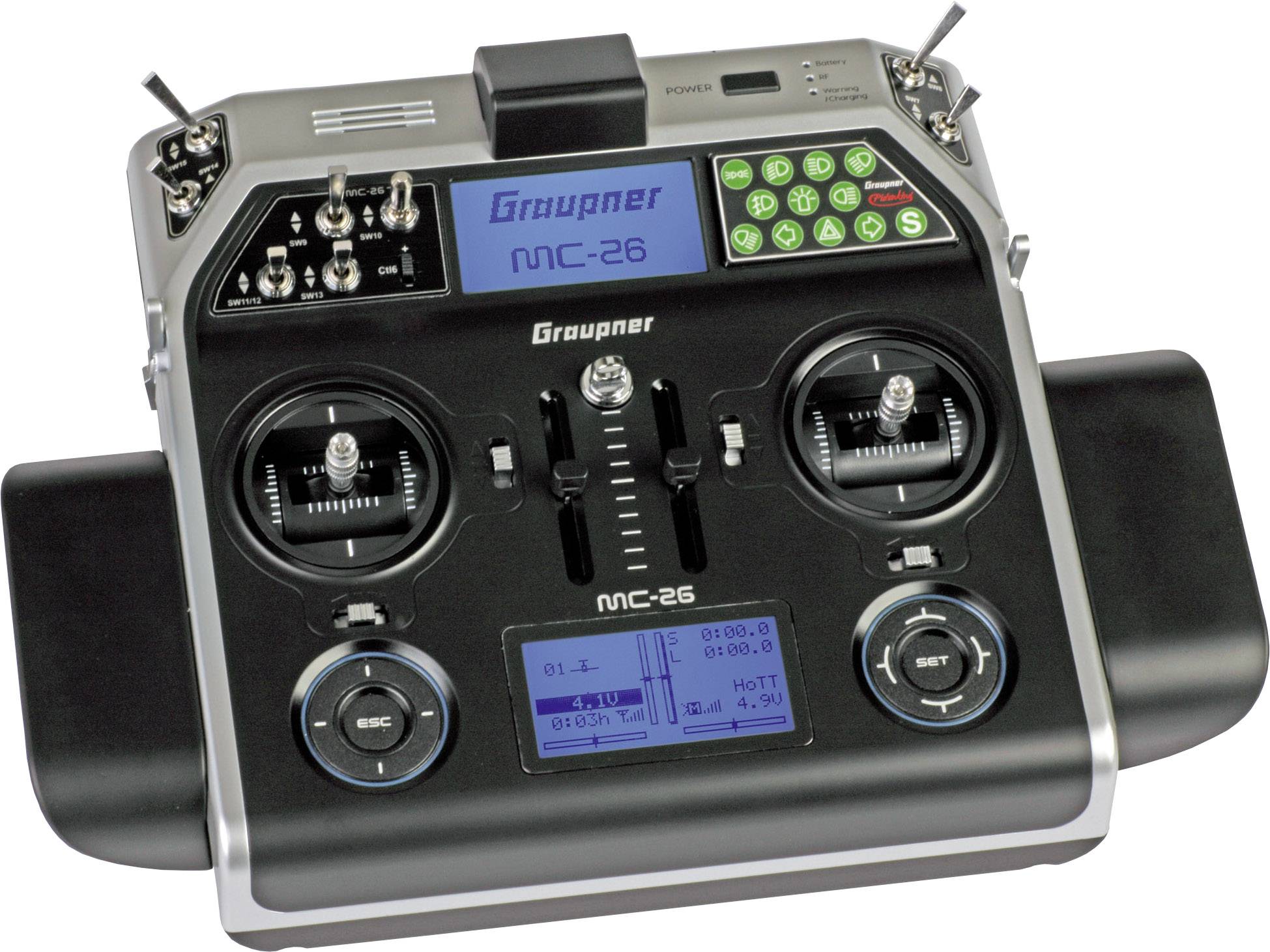 Graupner mc-26 HoTT, Kingbus Radiocomando a pulpito 2,4 GHz Numero ...