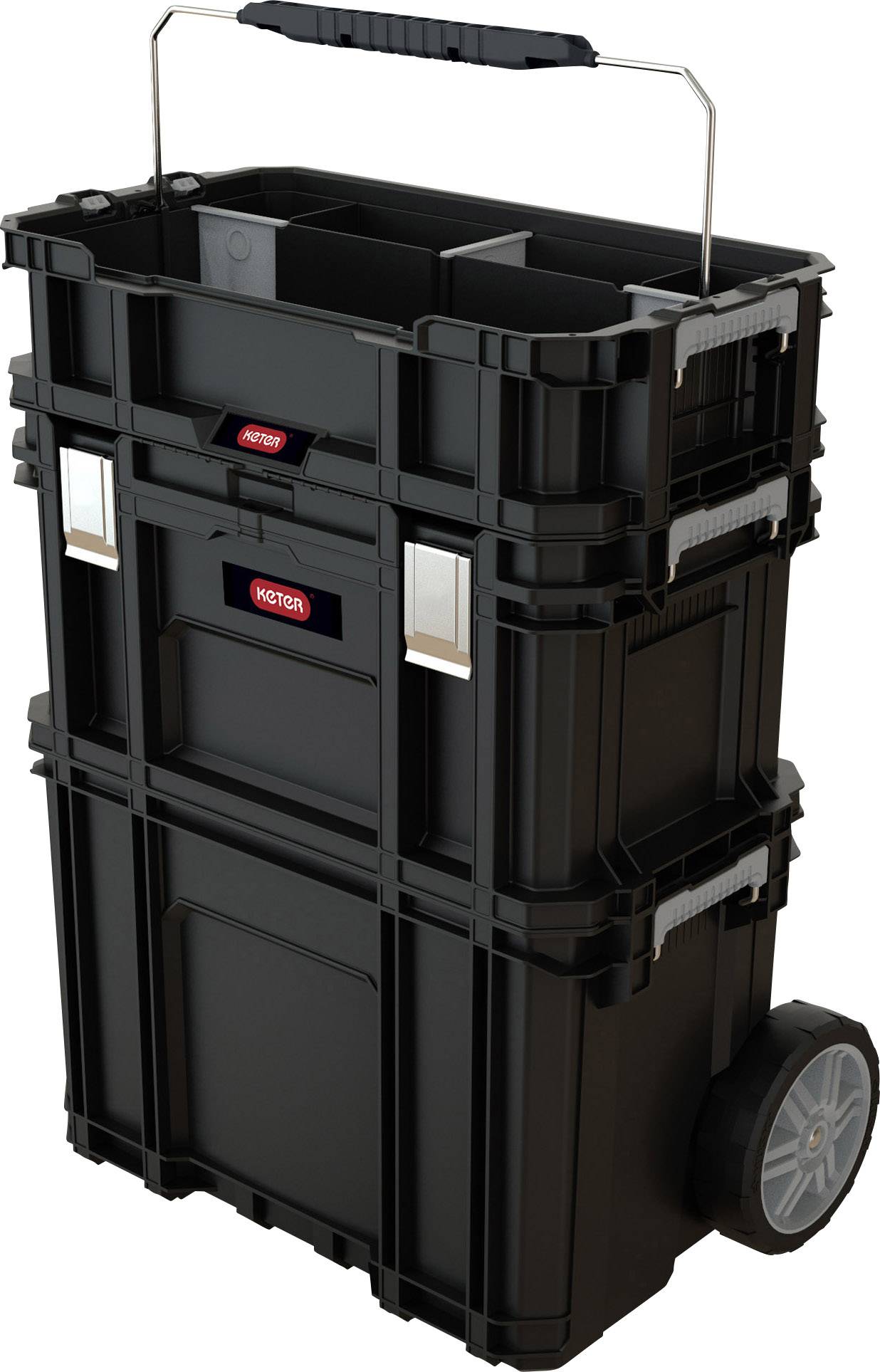 KETER 237897 Connect Caddy Gereedschapskist (leeg) Zwart | Conrad.nl