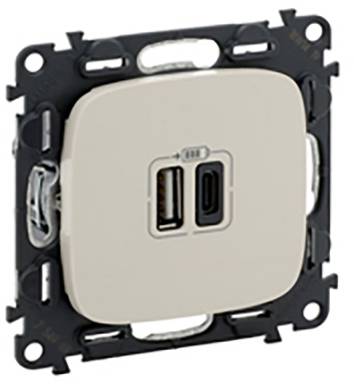Legrand 754966 USB-stopcontact Valena Life Allure Beige 1 stuk(s) kopen ...