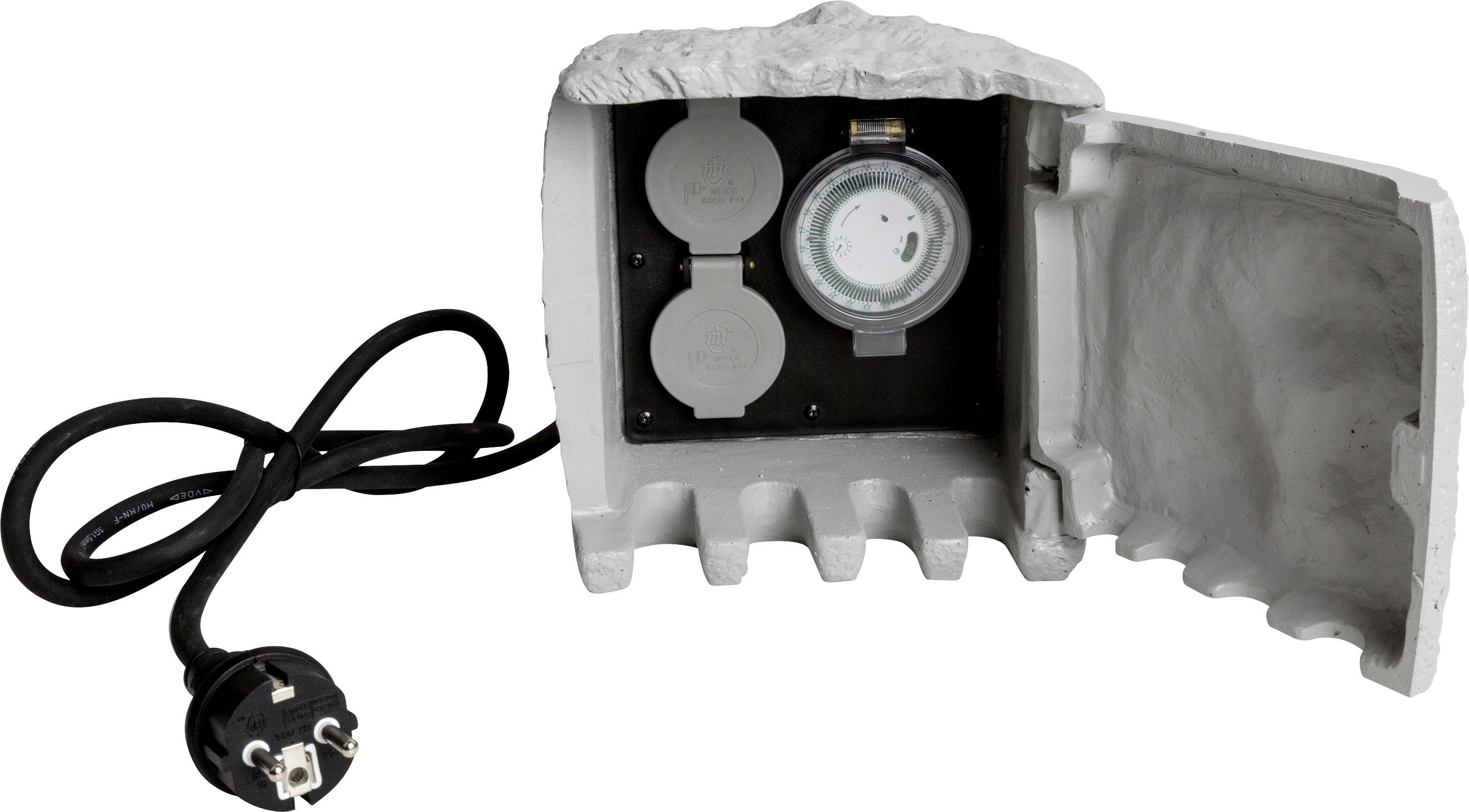 Heitronic 35115 Verdeelbox Grijs Met timer kopen ? Conrad Electronic